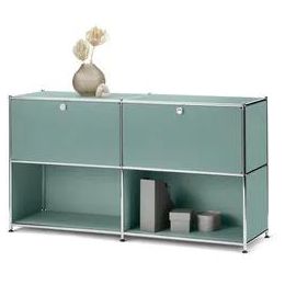 Tchibo - Sideboard Metall &raquo;Cn3&laquo; mit 2 versetzbaren Klappenf&auml;chern - 152x40x82,5cm - chrom - Stahl / Aluminium / Kunststoff