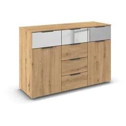 Rauch Kommode &raquo;Skyla&laquo; mit 2 T&uuml;ren und 6 Schubladen - 120x42x81cm - braun - Holz / Holz