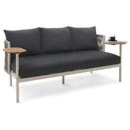 Tchibo - Gartensofa mit 2 Drehtischen - 180x91x91,5cm - anthrazit - Aluminium / Eukalyptus-Massivholz / Stahl