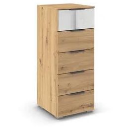 Rauch Kommode &raquo;Skyla&laquo; mit 5 Schubladen - 40x42x100cm - braun - Holz / Holz