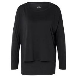 Tchibo - Da. 2-in-1-Sportshirt - Damen - Gr. S - schwarz
