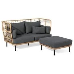 Tchibo - Komfortables Gartensofa mit hoher R&uuml;ckenlehne - 188x92x100cm - anthrazit - Aluminium / Polyrattan / Polyethylen