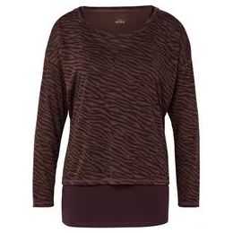 Tchibo - 2-in-1-Sportshirt - Damen - Gr. S - braun