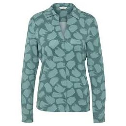 Tchibo - Bedrucktes Blusenshirt mit Knopfleiste - Damen - Gr. M - blau/print