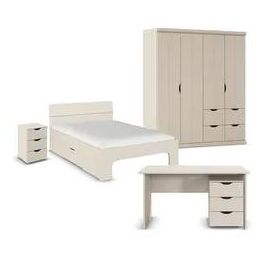 Rauch Set &raquo;Frieda&laquo; mit Bett - 181x56x203cm - beige - Holz / Holz