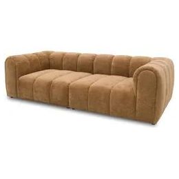 DOMO collection Domo Bigsofa &raquo;Aalborg&laquo; - 224x118x69cm - hellbraun - Polyester / Holz