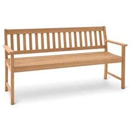 Tchibo - Klassische Teak-Gartenbank - 165x60x85cm - braun - Holz / Edelstahl / Polypropylen