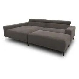 DOMO collection Domo Eck-Schlafsofa &raquo;Malm&ouml;&laquo; mit Hocker - 248x172x72cm - schwarz - Polyester / Acryl / Holz