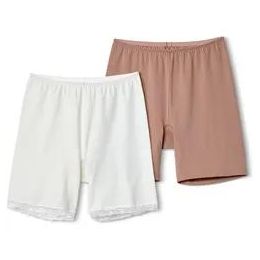 Tchibo - 2 Radler-Shorts - Damen - Gr. XL - beige