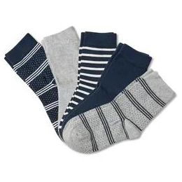 Tchibo - 5 Paar Socken - Damen - Gr. 35-38 - dunkelblau
