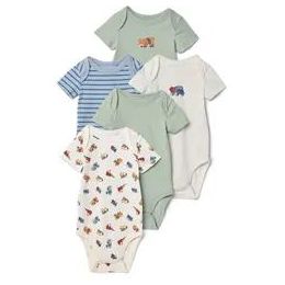 Tchibo - 5 Baby-Bodys mit Mitwachsfunktion - Jungen - Gr. 98/104 - hellblau/print