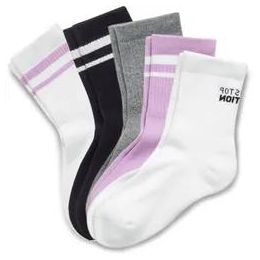 Tchibo - 5 Paar Kinder-Tennissocken - Kinder - Gr. 27-30 - lila