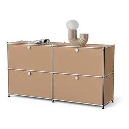 Tchibo - Metall-Sideboard &raquo;Cn3&laquo; mit 4 Klappenf&auml;chern - 152x40x82,5cm - braun - Stahl / Aluminium / Kunststoff