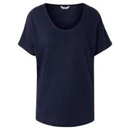 Tchibo - Shirt aus Leinenmix - Damen - Gr. S - dunkelblau