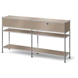 Tchibo - Metall-Konsole &raquo;Cn3 Slim Line&laquo; mit 2 Schubladen - 152x30,5x82cm - taupe - Stahl / Aluminium / Kunststoff