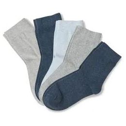 Tchibo - 5 Paar Socken - Damen - Gr. 35-38 - dunkelblau