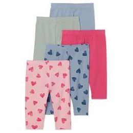 Tchibo - 5 Kinder-Leggings - M&auml;dchen - Gr. 122/128 - hellblau/print
