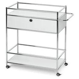 Tchibo - Barwagen Metall &raquo;Cn3&laquo; mit Schublade - 76,9x40x93cm - chrom - Metall / Stahl / Aluminium