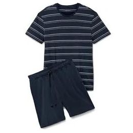 Tchibo - Shorty-Pyjama - Herren - Gr. L - grau/gestreift
