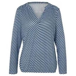 Tchibo - Bedrucktes Blusenshirt - Damen - Gr. M - dunkelblau/print