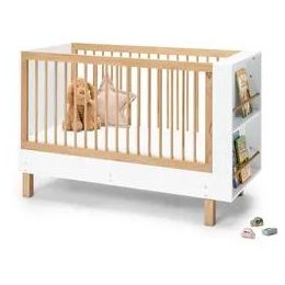 Tchibo - Babybett &raquo;Leira&laquo; mit integriertem B&uuml;cherregal - 135,5x65,8x90cm - braun - Holz / Buchenholz