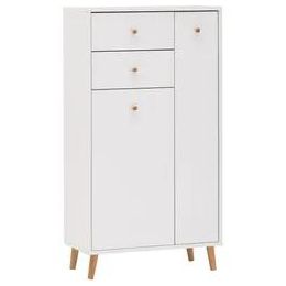 Schildmeyer Tchibo - Highboard &raquo;Bjarne&laquo; - 60,2x33x113,4cm - braun - Holz / Eichenholz / Metall