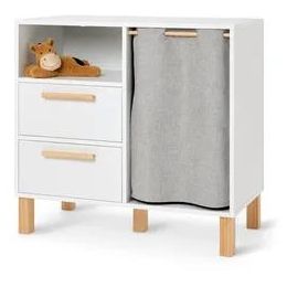 Tchibo - Kinderkommode &raquo;Leira&laquo; mit Schubladen und Kleiderstange - 95x50x90,3cm - silber - Holz / Stahl / Polyester