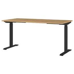 Germania Tchibo - Elektrisch h&ouml;henverstellbarer Schreibtisch - 160x80x120cm - schwarz - Holz / Metall