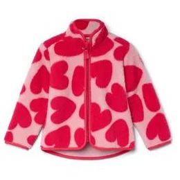Tchibo - Kinder-Teddyjacke - M&auml;dchen - Gr. 110/116 - hellrosa/print