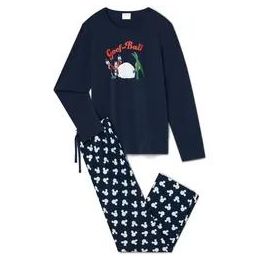 Tchibo - Kinder-Flanell-Pyjama &raquo;Mickey and Friends&laquo; - Jungen - Gr. 110/116 - dunkelblau