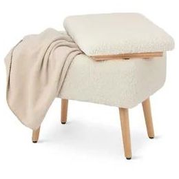 Tchibo - Hocker mit Stauraum - 53x38x46cm - braun - Holz / Polyester / Buchenholz