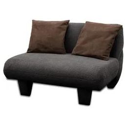 DOMO collection Domo Sofa &raquo;Alicante&raquo; - 117x76x95cm - anthrazit - Polyester / Holz / Vlies