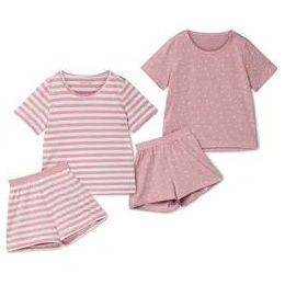 Tchibo - 2 kurze Kinder-Pyjamas - M&auml;dchen - Gr. 134/140 - wei&szlig;/print