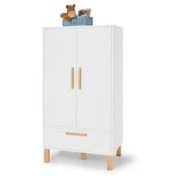 Tchibo - Kinderkleiderschrank &raquo;Leira&laquo; - 80x50x150,3cm - wei&szlig; - Holz / Stahl