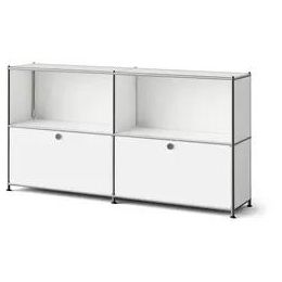 Tchibo - Metall-Sideboard &raquo;Cn3 Slim Line&laquo; mit 2 versetzbaren Klappenf&auml;chern - 152x30,5x82,5cm - chrom - Stahl / Aluminium / Kunststoff