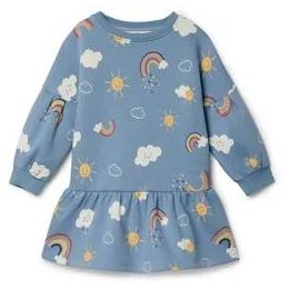 Tchibo - Kinder-Sweatkleid - M&auml;dchen - Gr. 122/128 - blau/print
