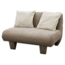 DOMO collection Domo Sofa &raquo;Alicante&raquo; - 117x76x95cm - hellgrau - Polyester / Holz / Vlies