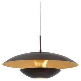 Eglo H&auml;ngeleuchte "NUVANO Pendellampe, Stahl, IP20, E27, Esstischlampe, Retro, H&auml;ngelampe", braun (braun, goldfarben), 1, &Oslash; 48cm H: 15,5cm, Leuchten, H&auml;ngeleuchte, H110 x &Oslash;48 cm, braun, gold, 1X60W exkl., H&auml;ngeleuchte