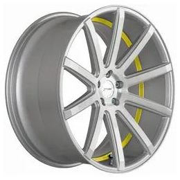 CORSPEED DEVILLE Silver-brushed-Surface/ undercut Color Trim gelb 9.0Jx20 5x112 ET25