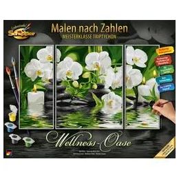 Malen nach Zahlen Schipper "Meisterklasse Triptychon - Wellness-Oase", bunt, Malvorlagen, KinderB:20cm H:50cm, Karton, Made in Germany, B:20cm H:50cm