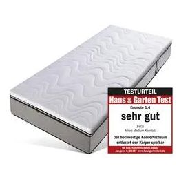 Topper Beco "Micro Medium Komfort, Komfortschaum, besonders langlebig, RG 35", wei&szlig;, B:80cm H:7cm L:200cm, Komfortschaum, Topper, Topper in 90x200 cm und weiteren Gr&ouml;&szlig;en, punktelastischer Topper