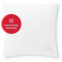 Microfaserkissen OTTO HOME "Baca, Kopfkissen 40x80 cm und 80x80 cm", wei&szlig;, B:80cm L:80cm, F&uuml;llung: 100% Polyester, Kopfkissen, Kissen, mit edlem Sternenaufdruck