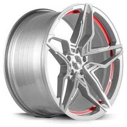 CORSPEED KHARMA Silver-brushed-Surface undercut Trimline red 10.0Jx20 5x112 ET35