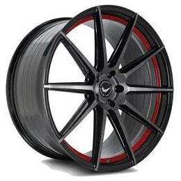Barracuda PROJECT 2.0 Higloss-Black brushed Surface/undercut Colour trim rot 9.0Jx21 5x112 ET35