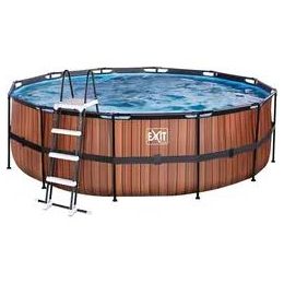 Framepool EXIT "inkl. Sicherheitsleiter", braun, H:122cm &Oslash;:450cm, Schwimmbecken, &Oslash;xH: 450x122 cm, mit Sandfilteranlage