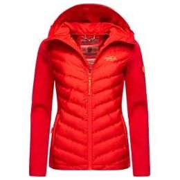 Outdoorjacke Navahoo "Nimm Mich Mit", Damen, Gr. S (36), rot, Obermaterial: 100% Polyester. Obermaterial &Auml;rmel: 68% Viskose, 27% Polyamid, 5% Elasthan. Futter: 100% Polyester. Wattierung: 100% Polyester, figurbetont h&uuml;ftlang, &Auml;rmel ohne &Auml;rmelschlitz Umschlagsaum mit innenliegendem Gummizug, Jacken Outdoorjacke, stylische &Uuml;bergangsjacke mit Kapuze