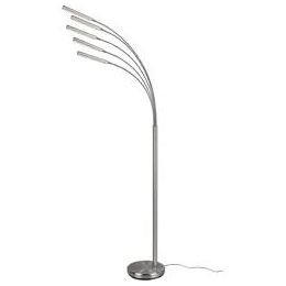 Trio REALITY LEUCHTEN LED Stehlampe "Reed", grau (nickelfarben), 5, H: 196cm, Leuchten, Sensordimmer, Memory Funktion, LED Stehlampe