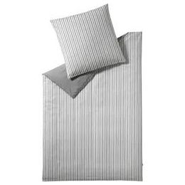 Wendebettw&auml;sche Esprit "Herringbone", grau (hellgrau), B/L: 200cm x 200cm, 1 Stk., 2 Stk., Renforc&eacute;, B/L: 80cm x 80cm & 80cm x 80cm, 3 Stk., Renforc&eacute;, Obermaterial: 100% Baumwolle, Bettw&auml;sche, Wendebettw&auml;sche, mit Fischgr&auml;t-Muster