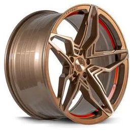 CORSPEED KHARMA Higloss-Bronze brushed Surface undercut Trimline red 8.5Jx19 5x112 ET43