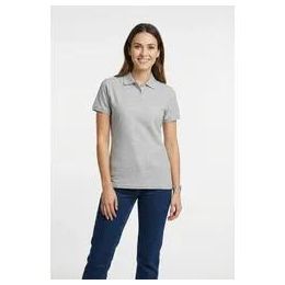 Poloshirt Fruit of the Loom "Lady-Fit Premium Polo", Damen, Gr. XS (34), grau (graumeliert), Piqu&eacute;, Obermaterial: 100% Baumwolle, meliert, Basic, sehr figurbetont h&uuml;ftbedeckend, Rundhals, Rippstrickb&uuml;ndchen, Shirts, Sommershirt, unifarben, aus reiner Baumwolle